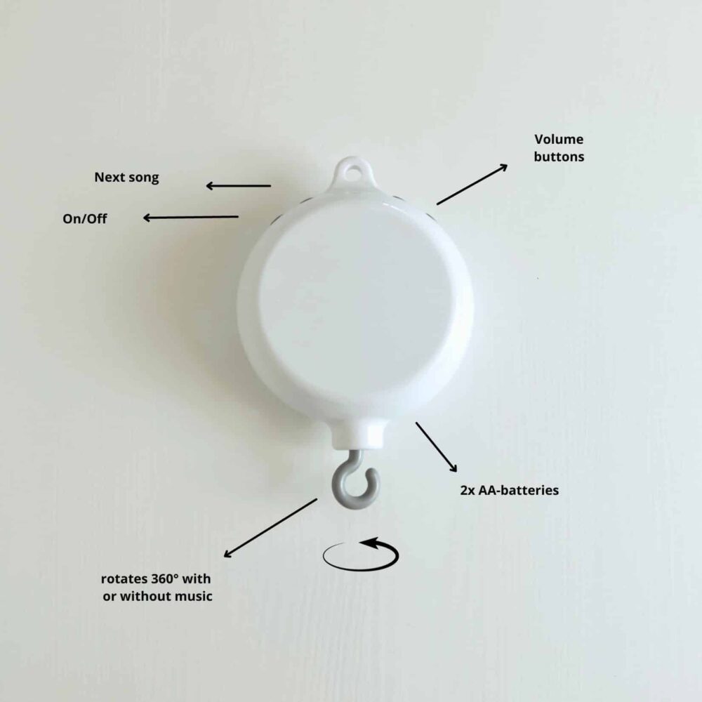Battery music box for wooden mobile | Little Loua
