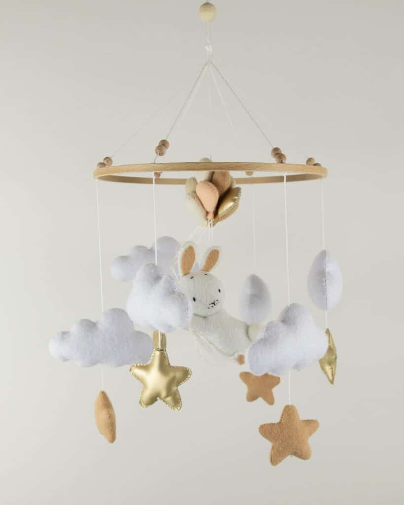 Handmade Bunny baby mobile - Little Loua
